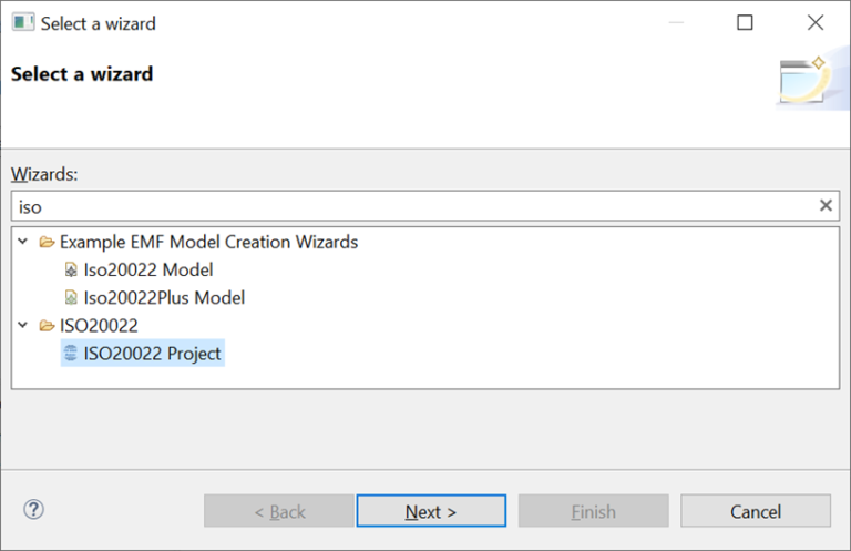 2 Create a Modelling Project – ISO20022.PLUS